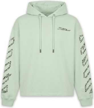 Off-white Homme, Sweatshirts et sweats &agrave; capuche, Vert, Taille: S Type Arrow Diag Loose Sweat &agrave; capuche
