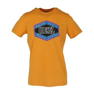 Diesel T-shirt &agrave; Imprim&eacute; Graphique - Homme - Tops - Jaune - Taille: 2XL