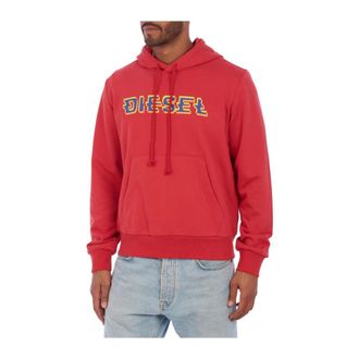 Diesel Urbaner Hoodie mit verstellbarer Kapuze - - Sweatshirts & Hoodies - Herren - Rot - 2XL