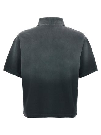 Alexander McQueen Mens Gray Cotton Polo Shirt