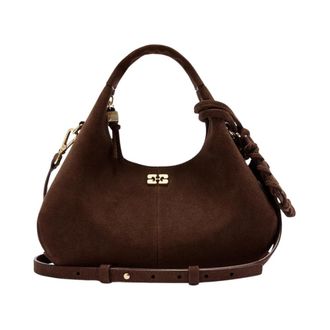 Ganni Femme, Sacs, Brun, Taille: ONE Size Hobo Mini Suede Pelinova