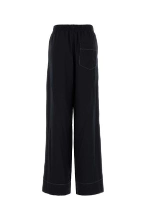 A.P.C. Womens Midnight Blue Viscose Blend Wide-Leg Lucy Pant Darknavy Exterior: Virgin Wool Pantaloni Trousers