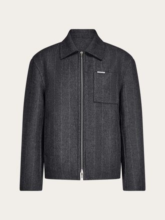 Ferragamo Herren Blouson aus Kaschmirmischung Grau