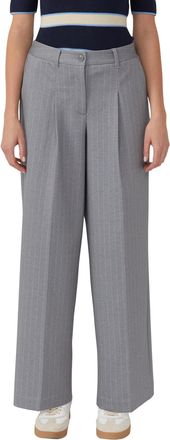 s.Oliver Hose aus Interlockjersey mit Wide Leg und Nadelstreifen
