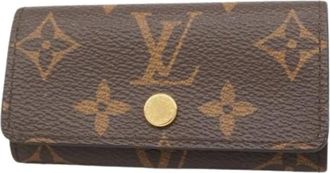 Louis Vuitton unisex, Pre-owned, Brun, Taille: ONE Size Porte-cl&eacute;s en tissu Pre-owned