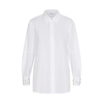 Marella Femme, Blouses et Chemises, Blanc, Taille: 38 FR Mlsteso Chemise Brod&eacute;e en Coton