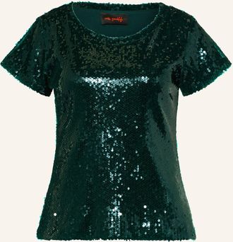Miss Goodlife Miss Goodlife T-Shirt Glamour Glow Mit Pailletten gruen