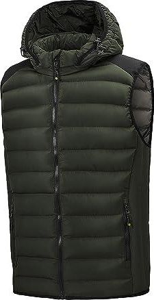 TONY BACKER Gilet Hommes Léger Automne Hiver Sans Manches Veste Sans Manches Veste Sans Manches Hommes Casual, vert, XXL