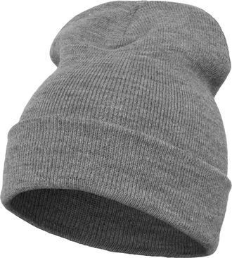 Flexfit Mütze Heavyweight Long Beanie, heather grey, one size