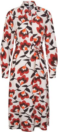 Seidensticker Damen Blusenkleid - Maxi Kleid - Regular Fit - Bügelleicht - Hemdblusenkragen - Bindegürtel - Maxi - 100% Viskose