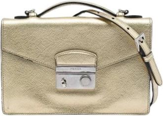 Prada Pre-owned Sound Lock Satchel - Femme - Pre-owned - Jaune - Taille: ONE Size
