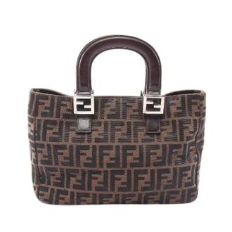 Fendi Pre-owned Zucca Canvas Leather Handbag - - Pre-owned - Damen - Braun - ONE SIZE