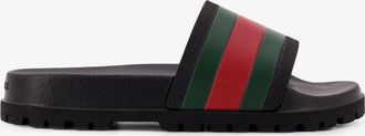 Gucci Rubber slide with Web detail - GUCCI - gender_Man