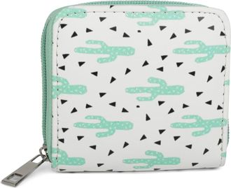 styleBREAKER Portemonnaie Mini Geldb&ouml;rse mit Kaktus Muster