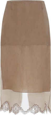 Carven Langer Rock - Camel