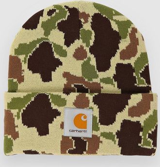 Carhartt Work in Progress Camo Duck Beanie green