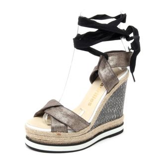 Espadrilles Bull Drill Keilsandalette gold - - Shoes - Damen - Schwarzk - 40 EU
