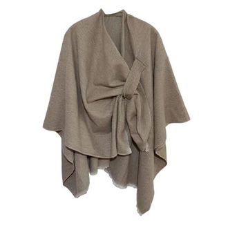 Generic Poncho pour femme - Châle britannique - Couverture élégante en tricot ouvert sur le devant - Couverture cardigan pour printemps, automne, hiver - Coul