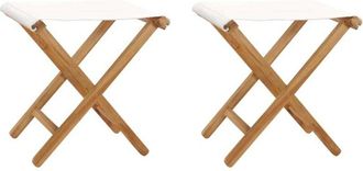 vidaXL Vidaxl - Ensemble de 2 gorg&eacute;es pliantes &agrave; partir d&eacute;trangers en bois &eacute;l&eacute;gant conception diverses couleurs couleur : Blanc