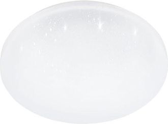 Eglo LED Deckenlampe Frania-S, Sternenhimmel Deckenleuchte mit Kristall-Effekt, Wandlampe aus Stahl und Kunststoff in weiß, Lampe Decke für Badezimmer und 