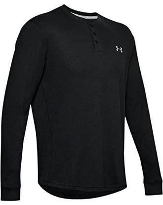Under Armour Mens UA Waffle Henley SM Black