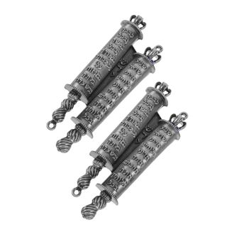 Valiclud Metall T&uuml;rrolle mit Schriftrolle 2 St&uuml;ck Judaica T&uuml;rrolle Dekoration im Antik Look Kompakte Gr&ouml;&szlig;e Filigranes Design f&uuml;r J&uuml;disches Zuhause und Wohnkult