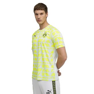 Puma Herren Borussia Dortmund Aufw&auml;rmtrikot XL, Silver Mist Yellow Alert Gray