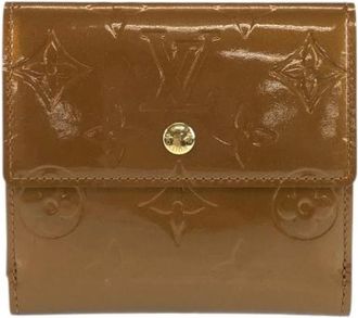 Louis Vuitton Portefeuille compact Pre-owned Monogram Vernis - Femme - Pre-owned - Brun - Taille: ONE Size