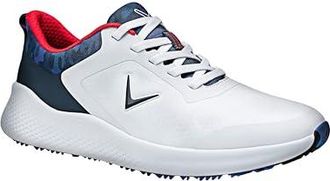 Callaway Homme Étoile Chaussure de Golf, Blanc, Bleu Marine, Rouge, 40 EU