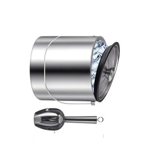 Generic 2/3/4L doppelwandiger isolierter Eisk&uuml;bel mit Deckel und Schaufelbeh&auml;lter for Cocktail-Champagner-Barzubeh&ouml;r(3L Silver)