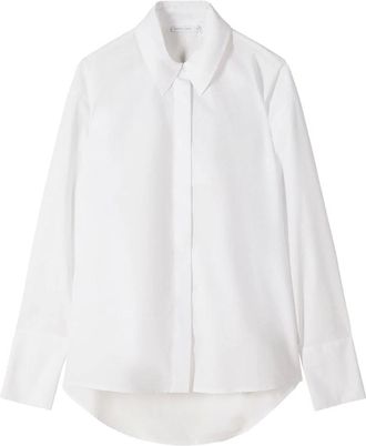 Patrizia Pepe Femme, Blouses et Chemises, Blanc, Taille: 42 FR Open Back Detail Button Shirt