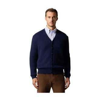 Brooks Brothers Homme, Pulls, Bleu, Taille: S Shetland Wool Cardigan