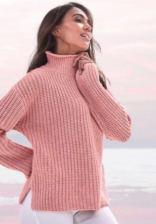 Buffalo Stehkragenpullover in Melange-Optik, warmer Strick