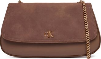 Calvin Klein Handtasche Calvin Klein Ck Conv Chain Brushed Medium Bag LV04F3407G Beige
