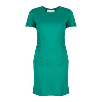 Silvian Heach Femme, Robes, Vert, Taille: 36 FR Mini-robe à col rond et manches courtes