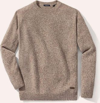 Walbusch Rundhalspullover Herren Nahtloser Lammwollpullover Rundhals Moulin&eacute;garn pflegeleicht Pullover aus extrafeiner Schurwolle, waschmaschinenfest, italieni
