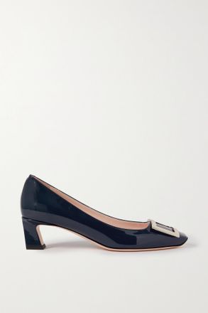 Roger Vivier Escarpins En Cuir Verni Decollete Trompette 45 - Bleu