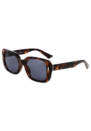 Laura Scott Sonnenbrille LAURA SCOTT mit goldfarbenen Metalldetail am B&uuml;gelansatz, Damen, braun, gemustert, leicht durchscheinend, leicht transparent, Sonnenbrill
