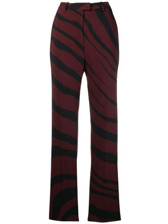 Roberto Cavalli Hose mit Zebra-Print - Rot