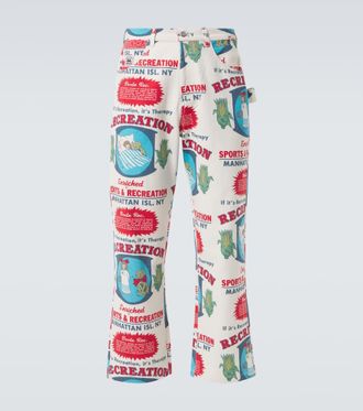 Bode Pantalon droit Enrichment Knolly Brook en coton