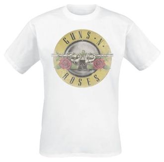 Guns n' Roses Balle Us&eacute;e Homme T-Shirt Manches Courtes Blanc L 100% Coton Regular/Coupe Standard