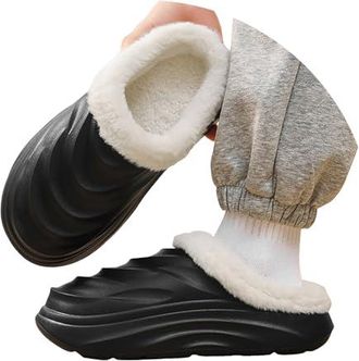 Generic Sabots dhiver classiques doubl&eacute;s de fourrure pour femme et homme - Int&eacute;rieur et ext&eacute;rieur - Doublure en polaire l&eacute;g&egrave;re - Pantoufles de travail douces 