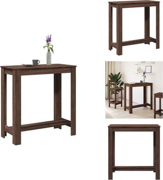vidaXL Vidaxl - Table de bar ch&ecirc;ne marron 102x50x103,5 cm bois ding&eacute;nierie - Table De Bar - Tables De Bar - Table De Pub - Table De Bar De Cuisine