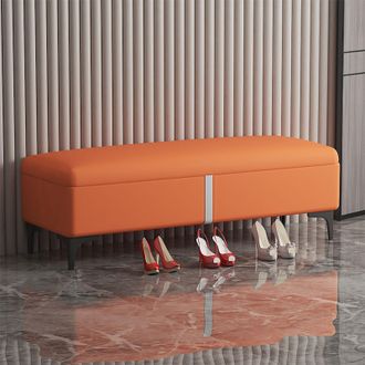 Generic Moderne Aufbewahrungsbank for Schlafzimmer, Organizer Aus Kunstleder, Verdicktes, Gepolstertes Sitzkissen Mit Klappdeckel- 60 X 40 X 40 cm (24 X 16 X 