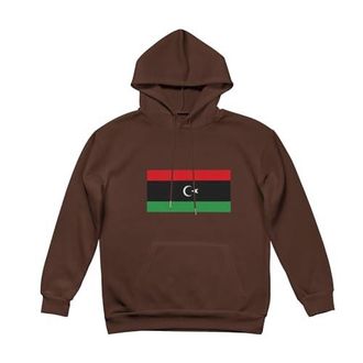 Generic Sweat &Agrave; Capuche Patriotique Libye Drapeau Amusant Drapeau Imprim&eacute; Graphique Sweat &Agrave; Capuche avec Poches Doublure Polaire Femmes Hoodie Plusieurs Coule