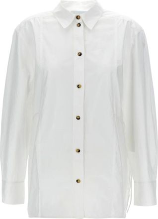 Ganni Damen, Blusen & Hemden, Wei&szlig;, LGr&ouml;&szlig;e