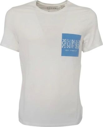 Guess Homme, Tops, Blanc, Taille: M U82I136 T-Shirt