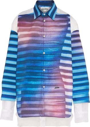 Jean Paul Gaultier chemise Petit Grand Air imprimée - Bleu