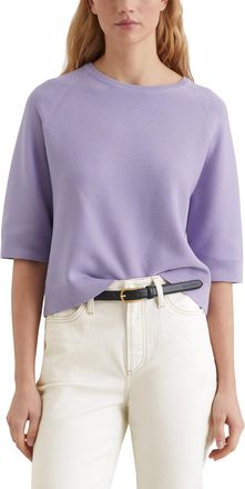 Marc O'Polo Denim Damen Pullover aus Bio-Baumwolle Loose Fit, Lila (Wild Orchid), XL