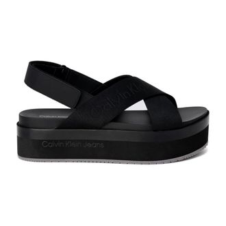 Calvin Klein Jeans Plateau Sandalen Fr&uuml;hling/Sommer Kollektion - - Shoes - Damen - Schwarzk - 40 EU